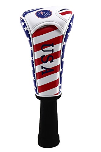 Craftsman Golf Stars and Stripes American USA US Flag Headcover Head Cover for Scotty Cameron Taylormade Odyssey Fairway Wood (3pcs(D,F,F) Sock)