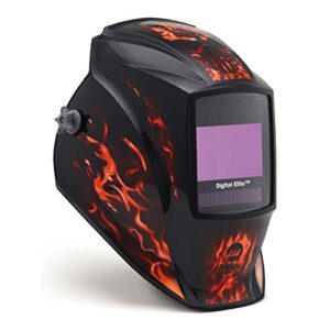 miller 281003 digital elite welding helmet with clearlight lens, inferno