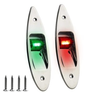 iztoss 12v boat led navigation lights marine boat lights waterproof navigation lights side bow teardrop lights