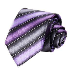 kihatwin men's dark purple grey woven ties handmade luxury suit necktie birthday present