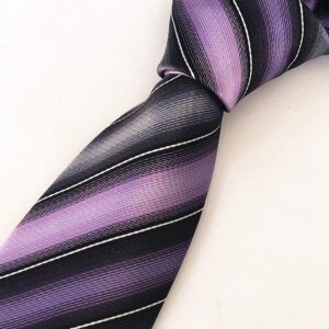 Kihatwin Men's Dark Purple Grey Woven Ties HANDMADE Luxury Suit Necktie Birthday Present