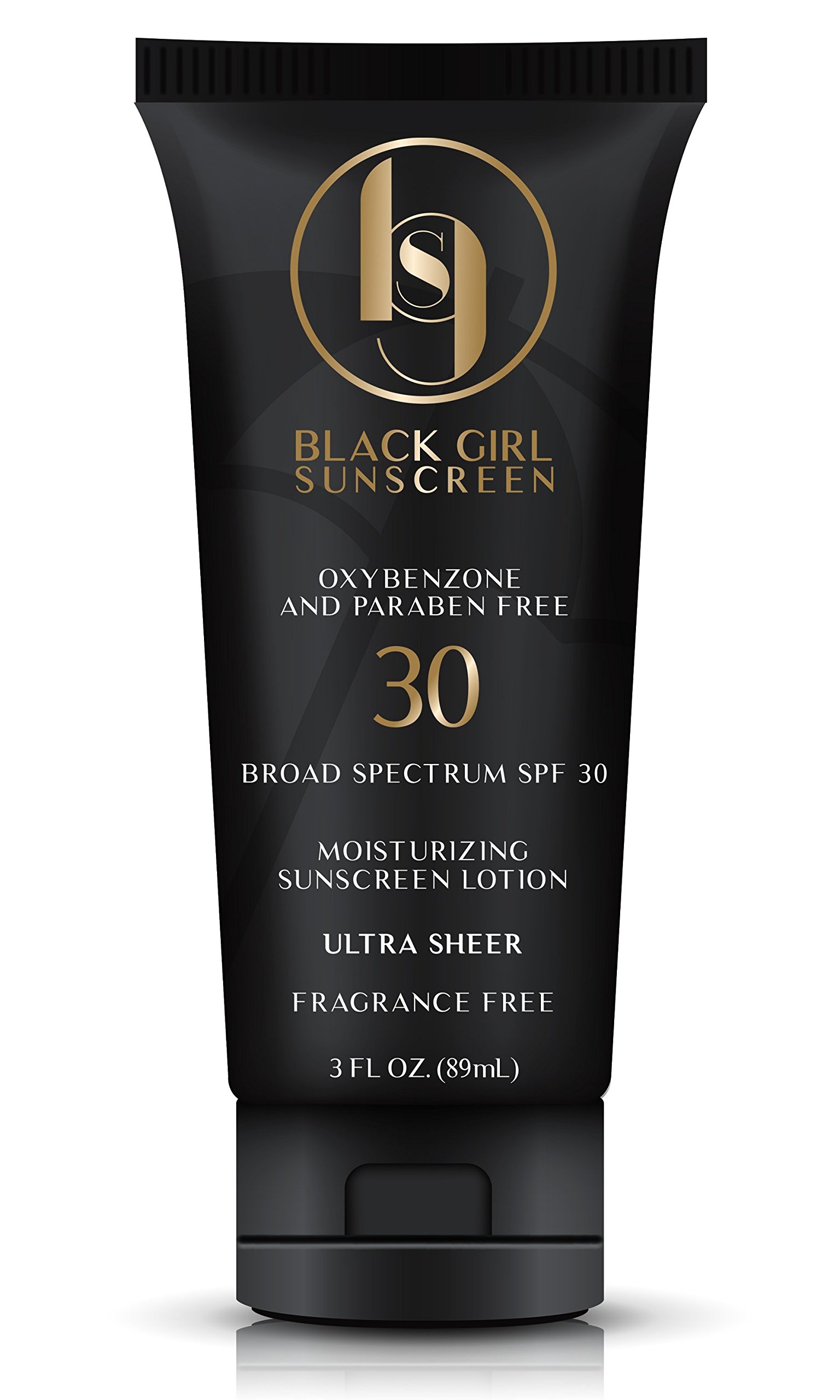 Black Girl Sunscreen - Moisturizing Sunscreen Lotion SPF 30, No White-Residue, Formulated with Natural Ingredients for Melanin Rich Skin (3 Fl. Oz.)