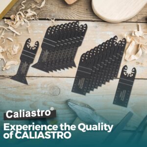 Caliastro 20 Wood Metal Professional Oscillating Multi Tool Quick Release Saw Blades with Universal Fit for Milwaukee, Ridgid, Dewalt, Bosch, Stanley, Ryobi, Makita, Skil, Black & Decker