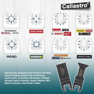 Caliastro 20 Wood Metal Professional Oscillating Multi Tool Quick Release Saw Blades with Universal Fit for Milwaukee, Ridgid, Dewalt, Bosch, Stanley, Ryobi, Makita, Skil, Black & Decker