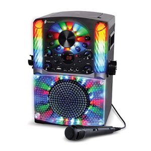 Singing Machine SML625BTBKD Karaoke Machine, Portable Bluetooth CD+G Karaoke System, Black