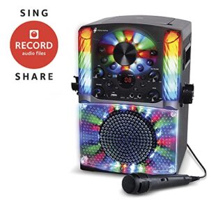 Singing Machine SML625BTBKD Karaoke Machine, Portable Bluetooth CD+G Karaoke System, Black