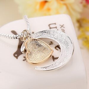 Blerameng Mother Thanksgiving Christmas Gift Necklace, I love you to the moon and back,Valentine's Day Mother's Day Pendant for Mother