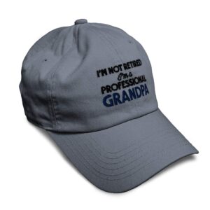 soft baseball cap retired professional grandpa embroidery grandfather pops funny twill cotton embroidered dad hats for men dark grey design only