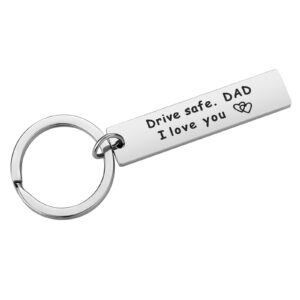 iJuqi Dad Gifts from Daughter - Drive Safe Dad Keychain I Love You Father Daughter Gifts Christmas Valentines Birthday Gifts for Dad from Daughter Son