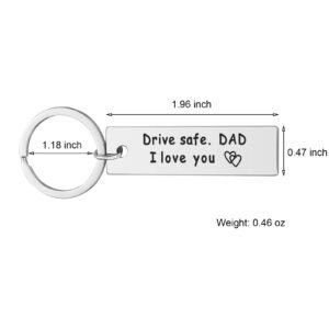 iJuqi Dad Gifts from Daughter - Drive Safe Dad Keychain I Love You Father Daughter Gifts Christmas Valentines Birthday Gifts for Dad from Daughter Son