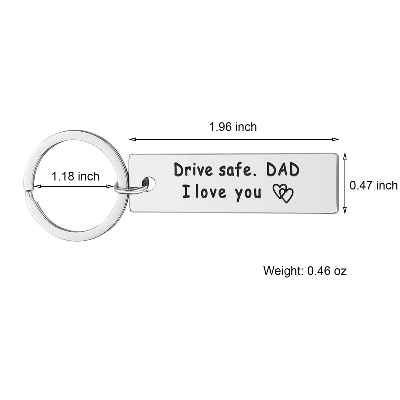 iJuqi Dad Gifts from Daughter - Drive Safe Dad Keychain I Love You Father Daughter Gifts Christmas Valentines Birthday Gifts for Dad from Daughter Son