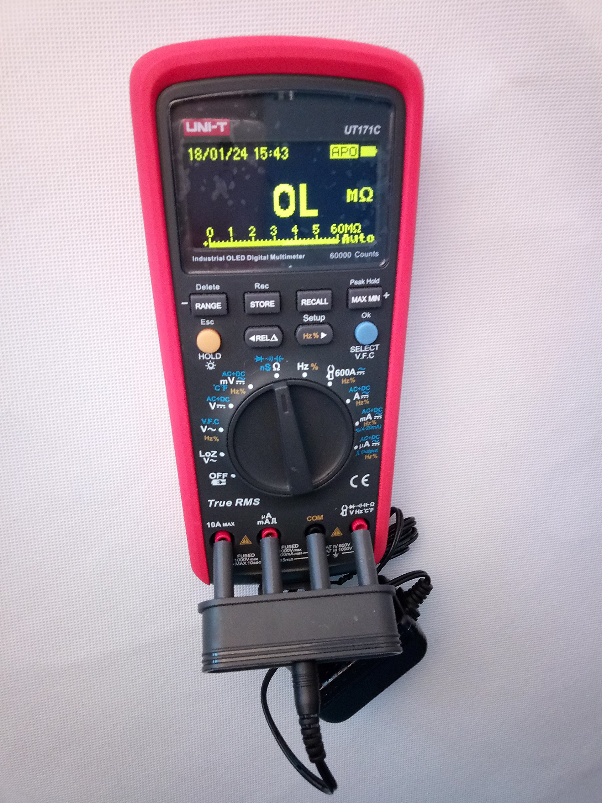 UNI-T Industrial Digital Multimeters UT171C OLED Counts 60000(EBTN) DC Voltage(V) AC Voltage(V) DC Current(A) AC Current(A) Resistance(Ω) Admittanc(S) Capacitance(F) Frequency(Hz) Temperature(°C)