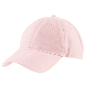 Trendy Apparel Shop Crescent Moon (Back) Embroidered 100% Cotton Dad Hat - Light Pink