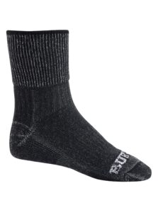 burton mens wool hiker sock, true black, medium