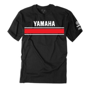 factory effex unisex-adult yamaha retro t-shirt (black, large), 1 pack