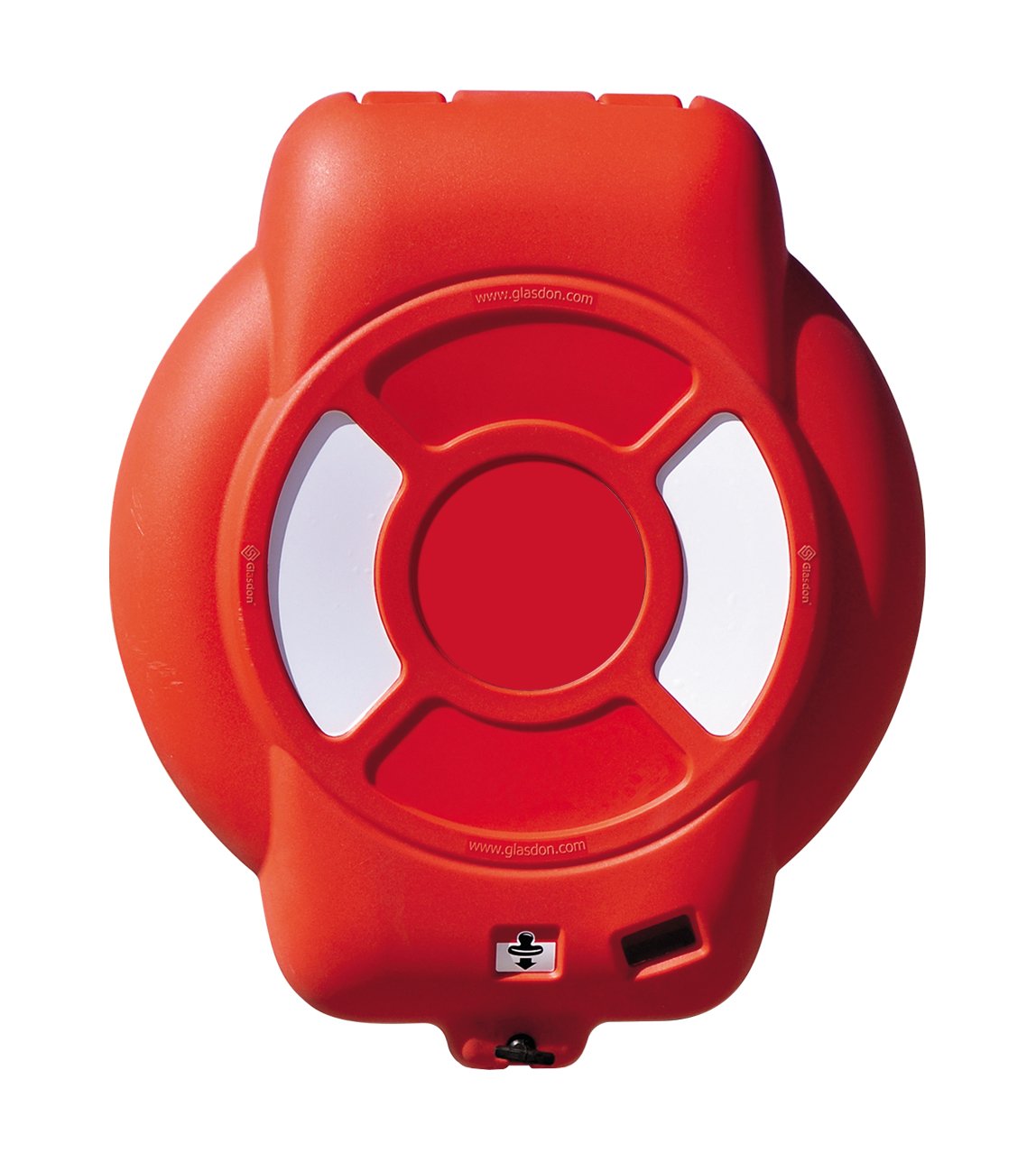 Glasdon Guardian 24" Life Ring Cabinet (Red) - Water Safety Equipment (Wall Mounting)