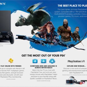 PlayStation VR Launch Bundle 2 Items: VR Launch Bundle, Sony PlayStation4 Slim 1TB Console- Jet Black [video game]