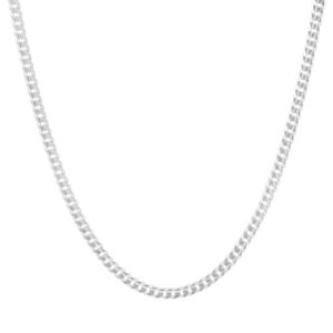 nyc sterling unisex italian 2mm miami cuban curb link thick itprolux solid 925 necklace chain 16" - 30" (24 inch)