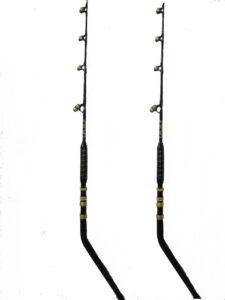 eatmytackle 140-160 pound bent butt fishing rods | blue marlin tournament edition (2 pack)