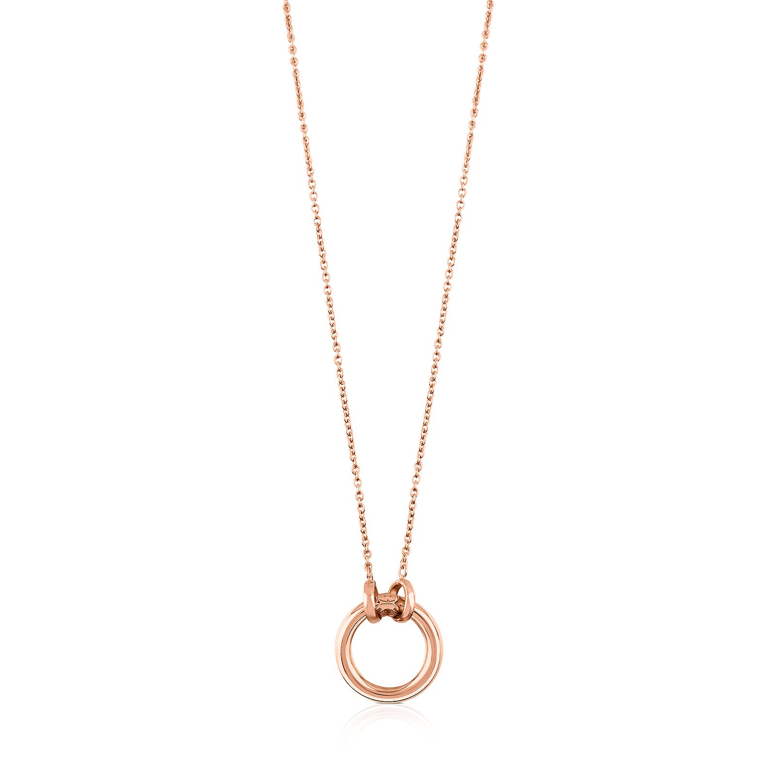 TOUS Rose Vermeil Silver Necklace for Women, Size: 1.6 cm. Length: 43.5 cm, Hold Collection