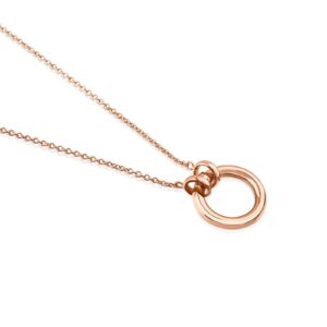 TOUS Rose Vermeil Silver Necklace for Women, Size: 1.6 cm. Length: 43.5 cm, Hold Collection