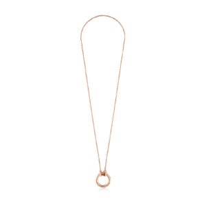 TOUS Rose Vermeil Silver Necklace for Women, Size: 1.6 cm. Length: 43.5 cm, Hold Collection