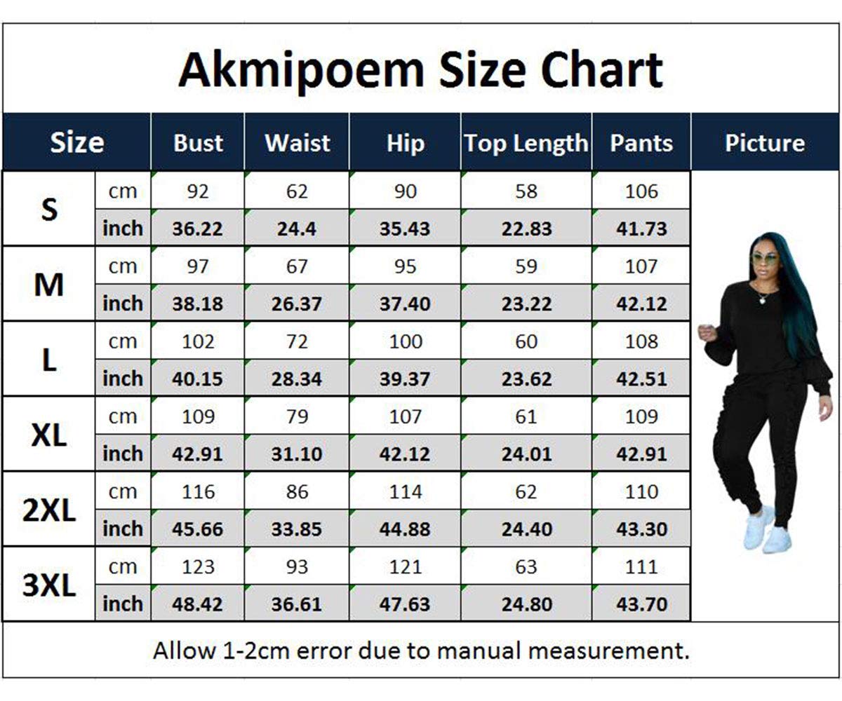 Akmipoem Women Sweatshirt Ruffle Sleeve Pullover Tops and Long Jogger Pants Royal Blue XL