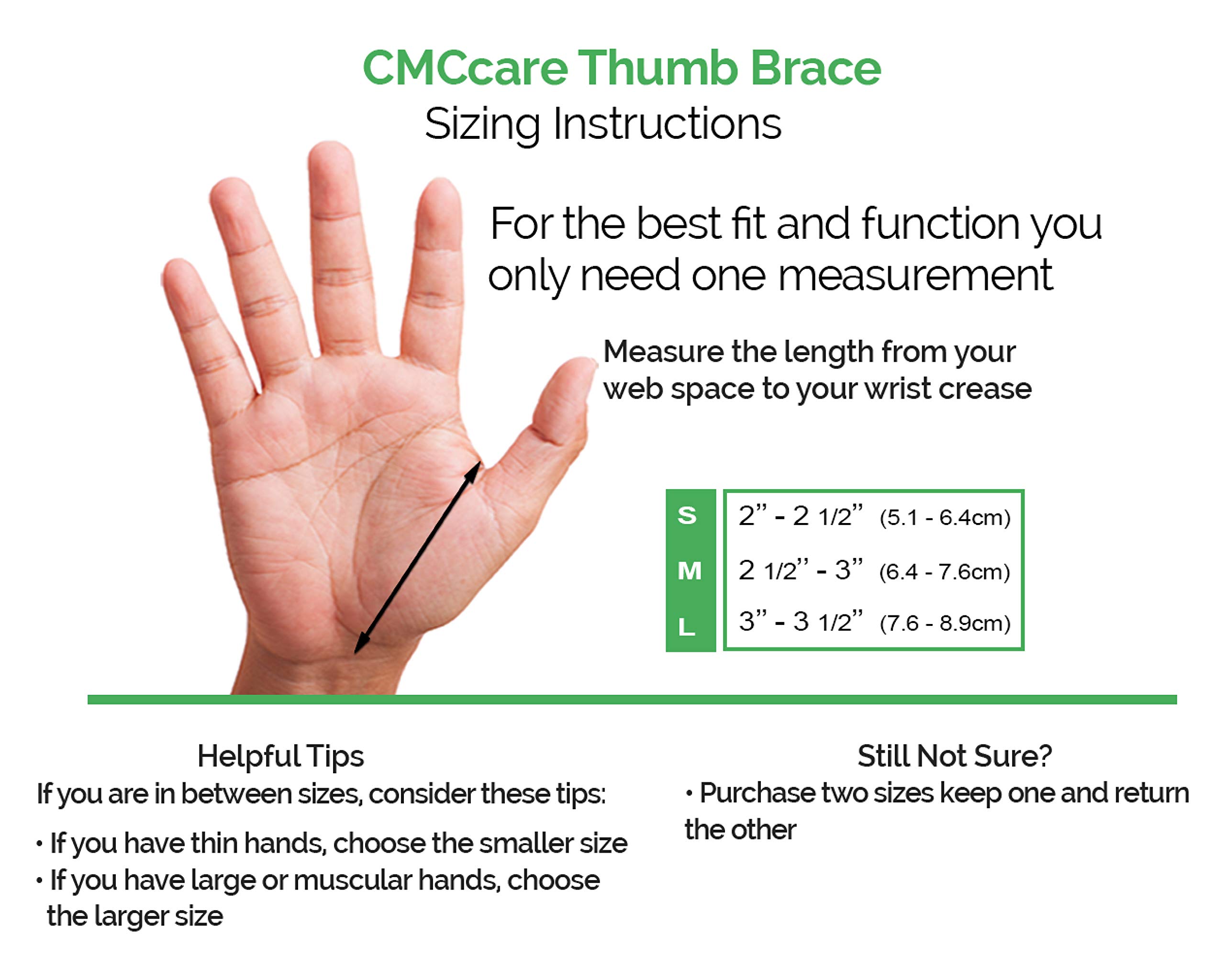 Basko Healthcare CMCcare Thumb Brace - Comfortable, Effective Relief for CMC Joint Arthritis Pain (Left Hand, Medium (Pack of 1))