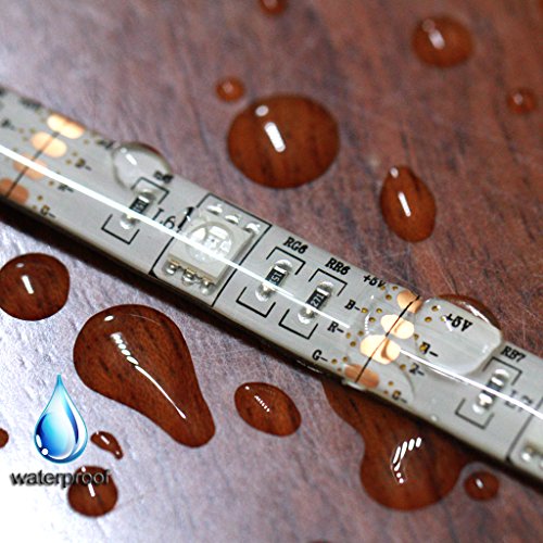 HIKENRI Battery Powered LED Strip Lights, 24-Keys Remote Controlled, DIY Indoor and Outdoor Decoration, 6.56ft Waterproof