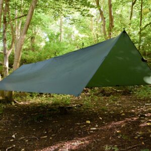 DD Hammocks - DD SuperLight Tarp XL Olive Green (15ft x 10ft) - 100% Waterproof - Ripstop Nylon Ultralight & Multifunctional Rainfly Tarp Tent Shelter for Camping Bikepacking & Hiking Adventure