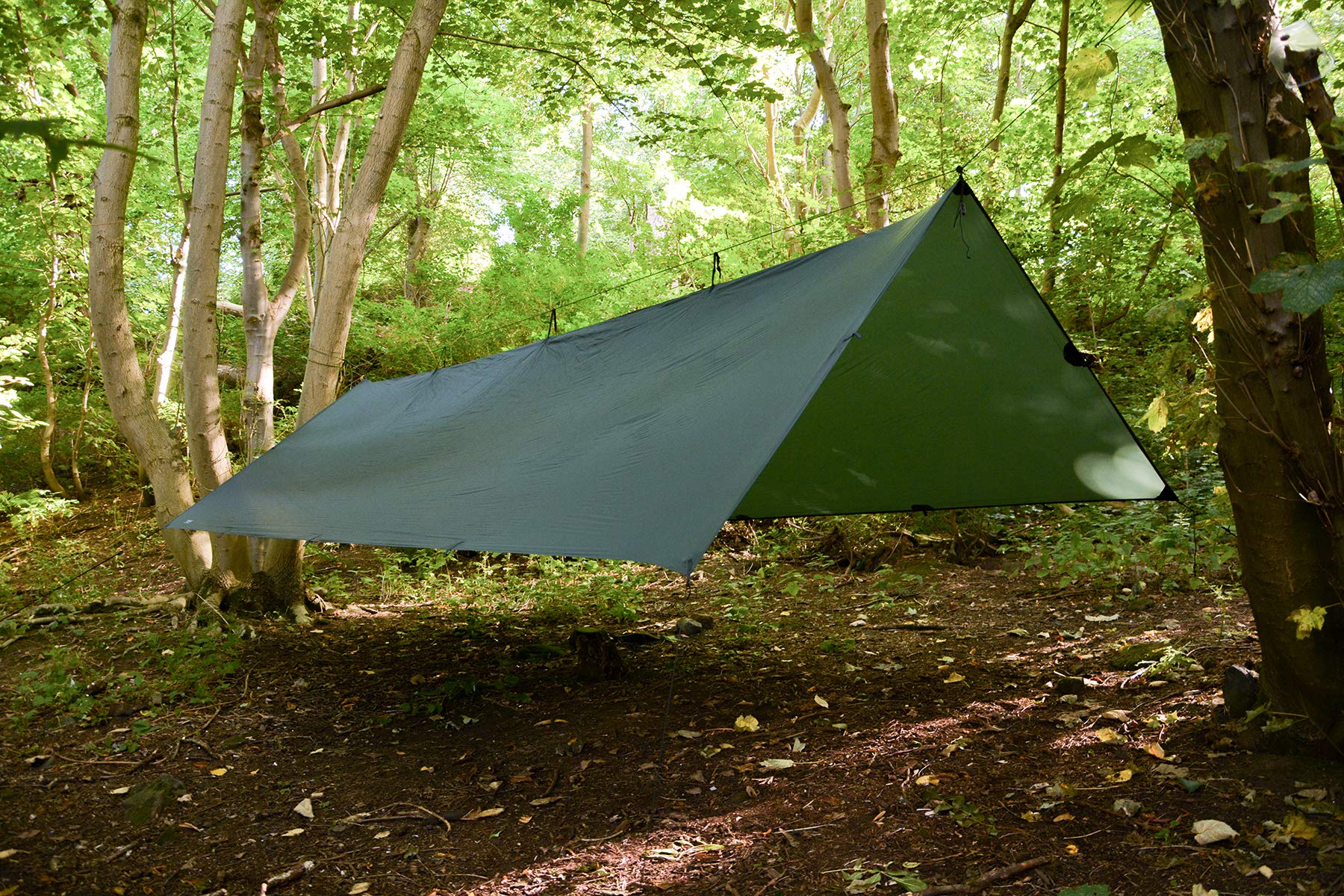 DD Hammocks - DD SuperLight Tarp XL Olive Green (15ft x 10ft) - 100% Waterproof - Ripstop Nylon Ultralight & Multifunctional Rainfly Tarp Tent Shelter for Camping Bikepacking & Hiking Adventure