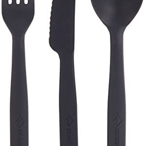 Sea to Summit Camp Cutlery Utensil Set, Charcoal Grey