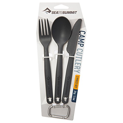 Sea to Summit Camp Cutlery Utensil Set, Charcoal Grey