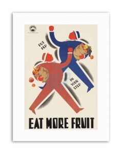 wee blue coo public information health australia eat more fruit poster canvas art prints