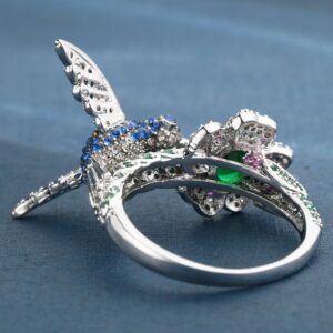 Ginger Lyne Collection Jeweled Hummingbird Ring Size 6 Size 6