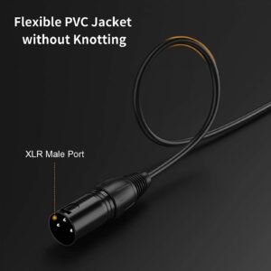 CableCreation 3.5mm to XLR Cable 10FT, 3.5mm Male to XLR Male Microphone Cable, XLR to 3.5mm Cable Compatible with iPhone, iPod, Tablet, Laptop, Microphone, Amplifier, Audio Board, 3M