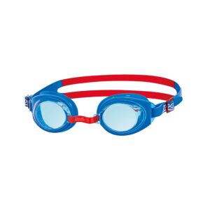 zoggs ripper junior kids uv anti fog swimming goggles (6-14 years) blue/red