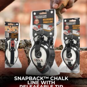 CE TOOLS SnapBack® Chalk Line with Releasable Tip