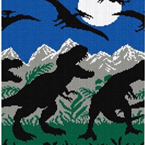 MadSportsStuff Wild T-Rex Dinosaur Socks over the calf (Dark Royal, Small)