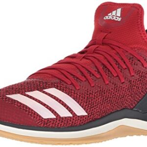 adidas Men's Icon 4 Baseball Shoe, Power red/Cloud White/Carbon, 12 M US