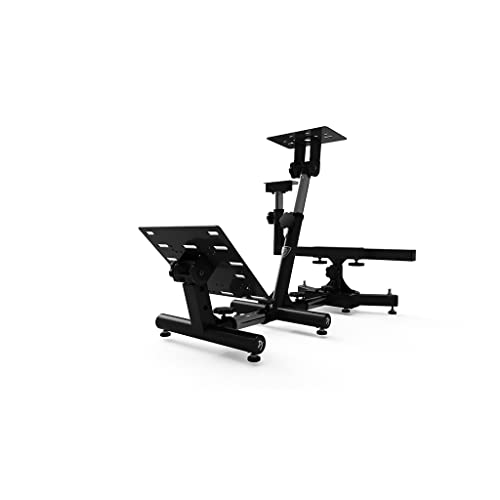 Arozzi Velocita Universal Racing Simulator Cockpit Compatible with Most Racing Sim Gear and Gaming Chairs Collapsible Telescopic and Portable - Black