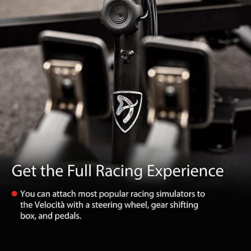 Arozzi Velocita Universal Racing Simulator Cockpit Compatible with Most Racing Sim Gear and Gaming Chairs Collapsible Telescopic and Portable - Black