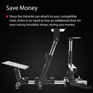 Arozzi Velocita Universal Racing Simulator Cockpit Compatible with Most Racing Sim Gear and Gaming Chairs Collapsible Telescopic and Portable - Black