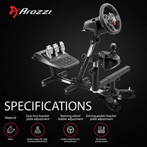 Arozzi Velocita Universal Racing Simulator Cockpit Compatible with Most Racing Sim Gear and Gaming Chairs Collapsible Telescopic and Portable - Black