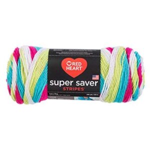 Bulk Buy: Red Heart Super Saver (2-Pack) (Retro Stripe, 5 oz Each Skein)