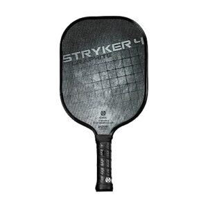 onix graphite stryker pickleball paddle features oversized, nomex, paper honeycomb core, and graphite face