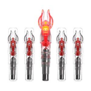 letszhu 5 pcs archery nocks lighted nocks .244 inch/6.20mm inner diameter for target shooting hunting