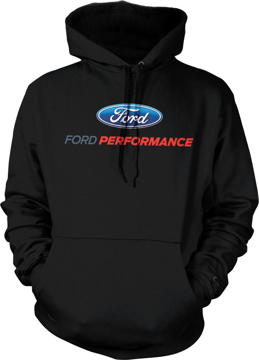 Hoodteez Ford Performance, Officially Licensed Hooded Sweatshirt, XXL Black