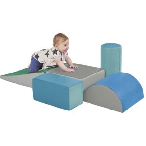 ecr4kids softzone climb and crawl playset, building blocks, contemporary, 5-piece