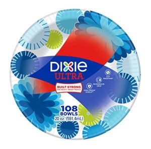 dixie ultra paper bowls, 20 oz, 108 count